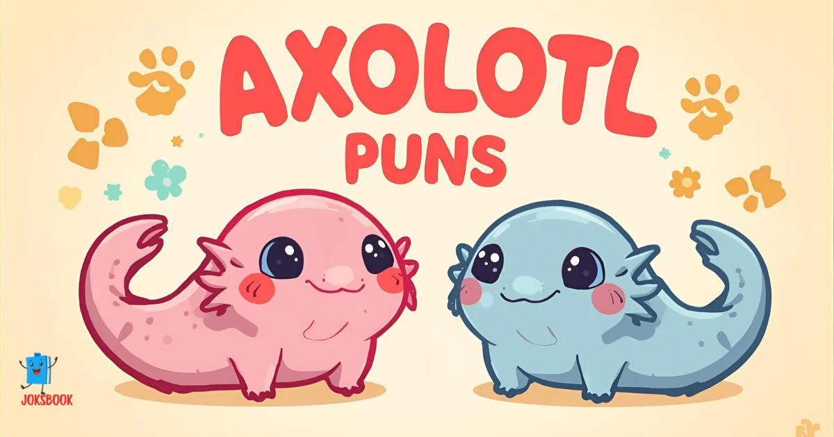448 + Funny Axolotl Puns One-Liner 2026 (Joksbook.com)